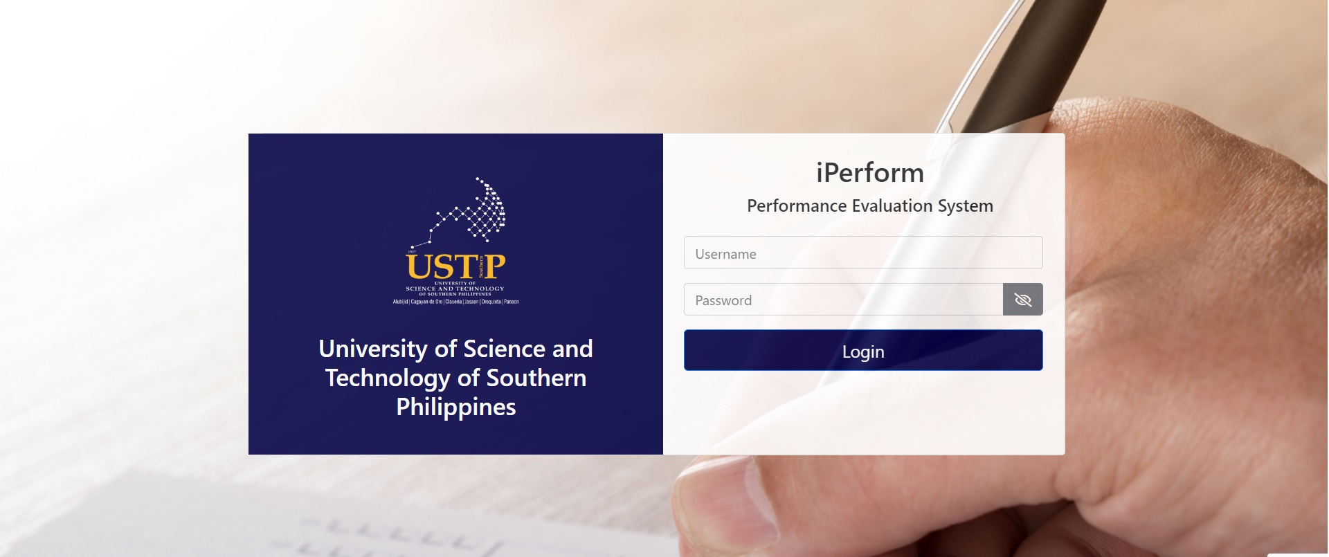 iPerform: USTP Teaching Effectiveness Evaluation System - DAP