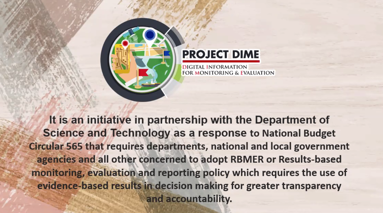 Project DIME: Monitoring and Evaluation using Digital Data and Imaging ...
