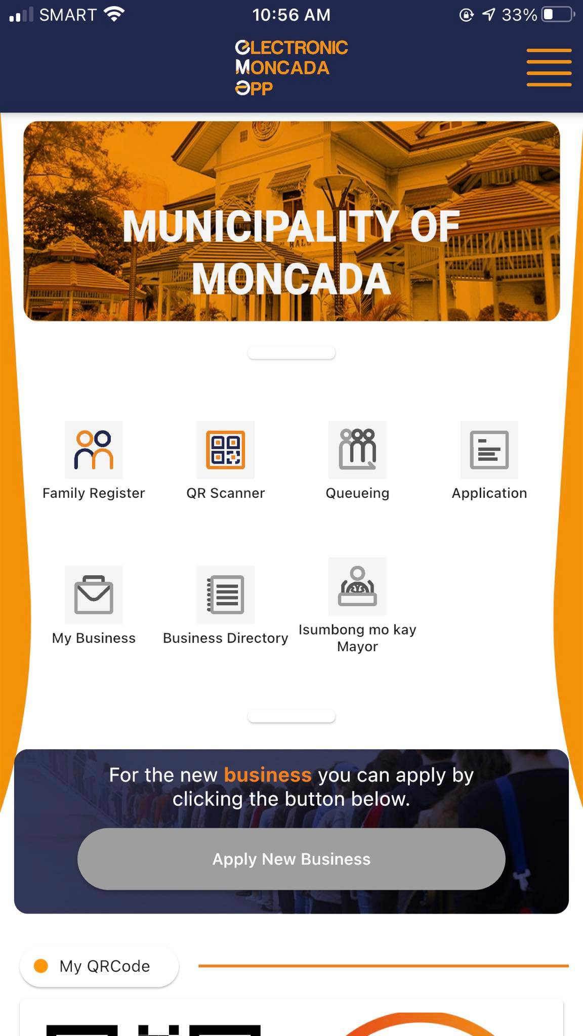 Electronic Moncada App – DAP